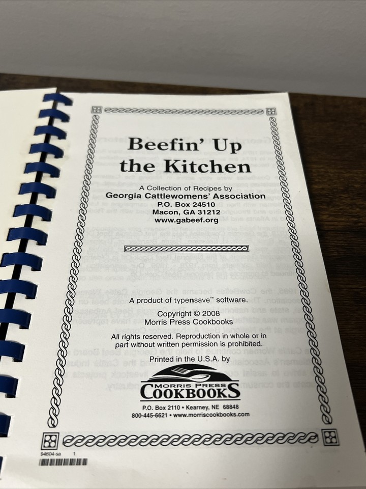 Beefin’ Up The Kitchen Cookbook 2008 Georgia Cattlewomen Association ...