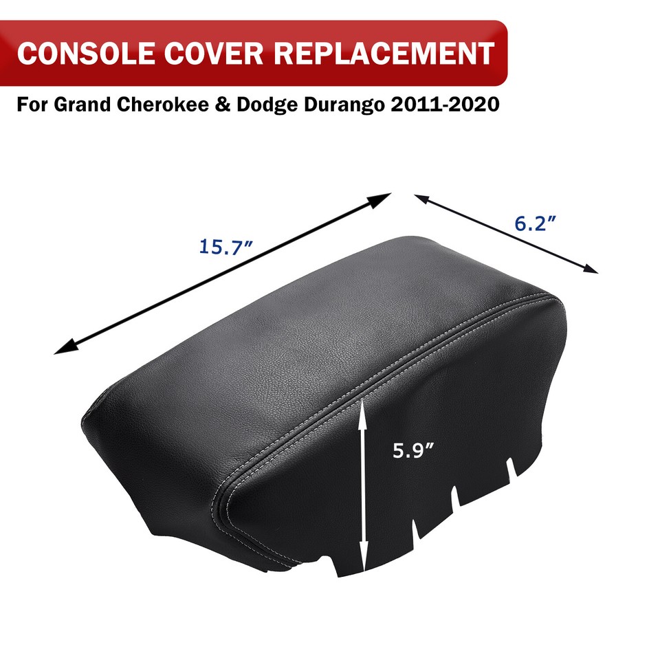 For 2011-2020 Dodge Durango Center Console Lid Armrest Cover Trim Gray ...