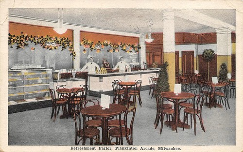 Refreshment Parlor Interior Plankinton Arcade Milwaukee Wisconsin 1919 ...