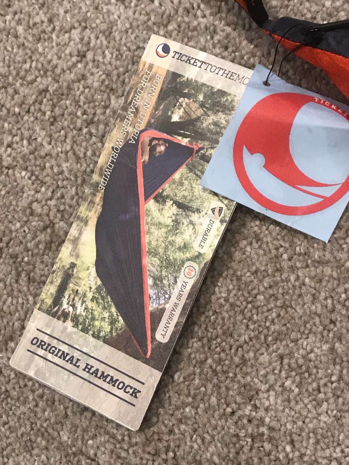 Ticket to The Moon Hammock Compact Turquoise Nylon Parachute Unopened ...