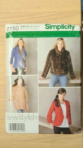 Simplicity 2150 Pattern Size H5 6 8 10 12 14 Misses Jackets | eBay