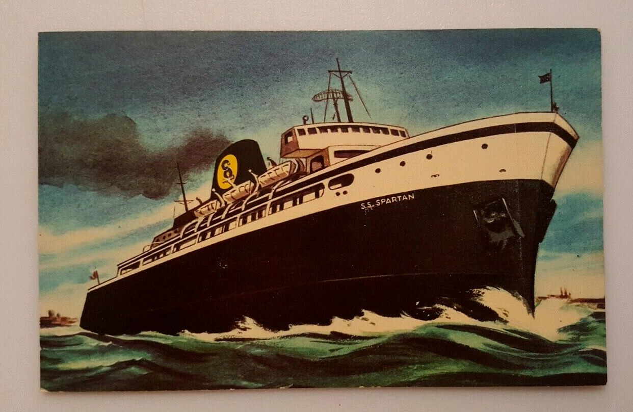 Vintage Postcard 1950s SS Spartan Steamer Ship Boat Queen Great Lakes ...