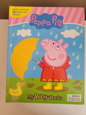 Peppa Pig~My Busy Book ~ Includes A Storybook, Figurines, And Playmat ...