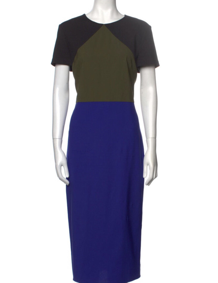 10 12 NWT $398 DVF Diane von Furstenberg Tailored Colorblock Midi ...