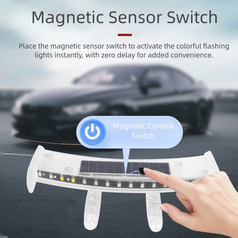 Solar Rear Spoiler Tail Light with LED Flashing Waterproof for Vehicle ...