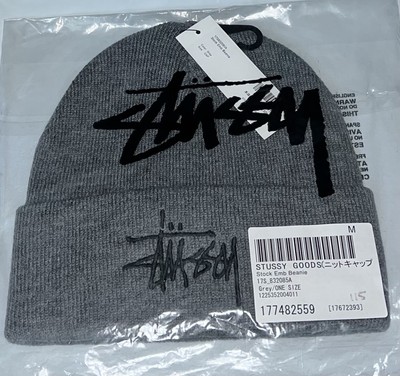 Stussy Cuff Stock Beanie 'Grey' (One Size Fits All) *Brand New w/ Tags ...