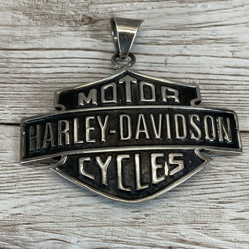 Harley-Davidson Motorcycles .925 Sterling Silver Pendant Necklace 2 1/4 ...