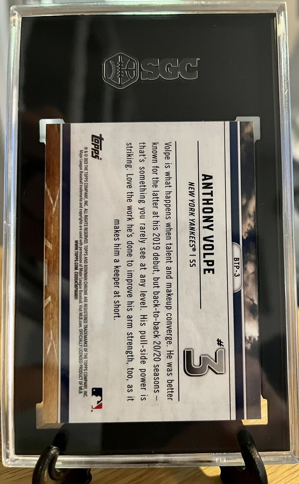 Anthony Volpe 2023 Bowman Chrome Baseball #BTP-3 Bowman Scouts Top 100 ...