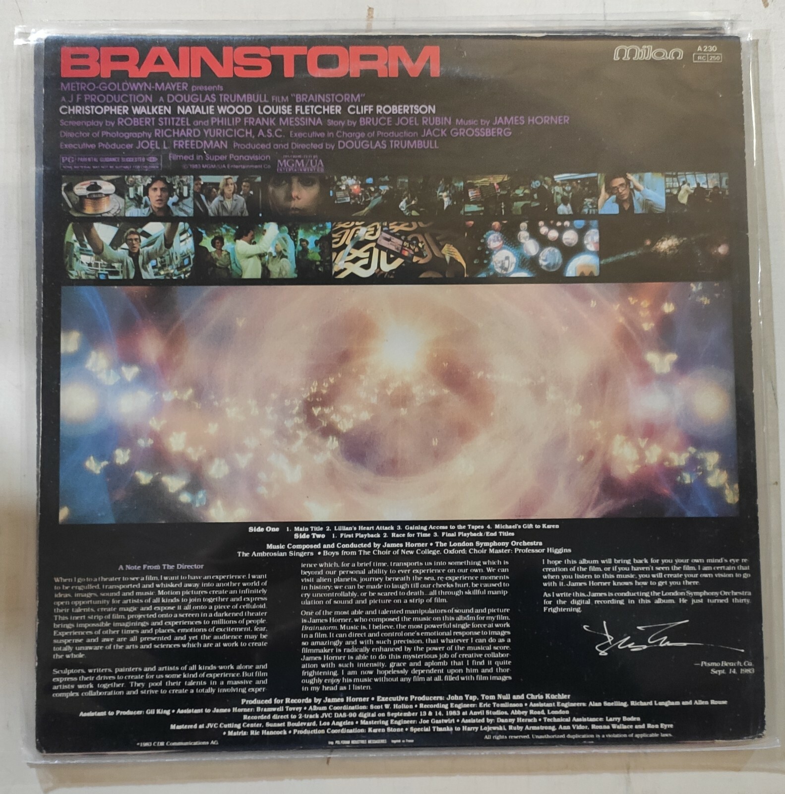 BRAINSTORM (JAMES HORNER) LP ORIGINAL SOUNDTRACK | eBay UK