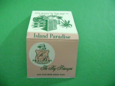 1- Match Cover "THE KEY BISCAYNE ISLAND PARADISE", Key Biscayne Miami ...