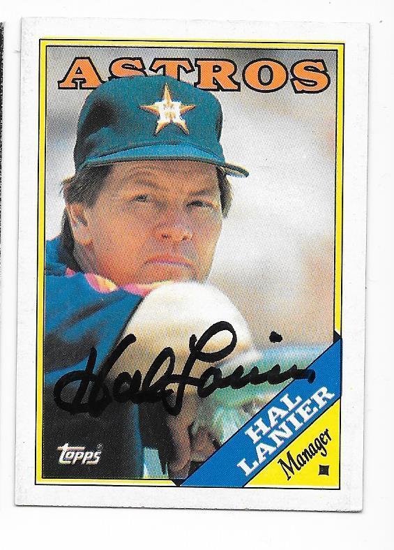 HAL LANIER 1988 TOPPS AUTOGRAPHED SIGNED # 684 ASTROS | eBay