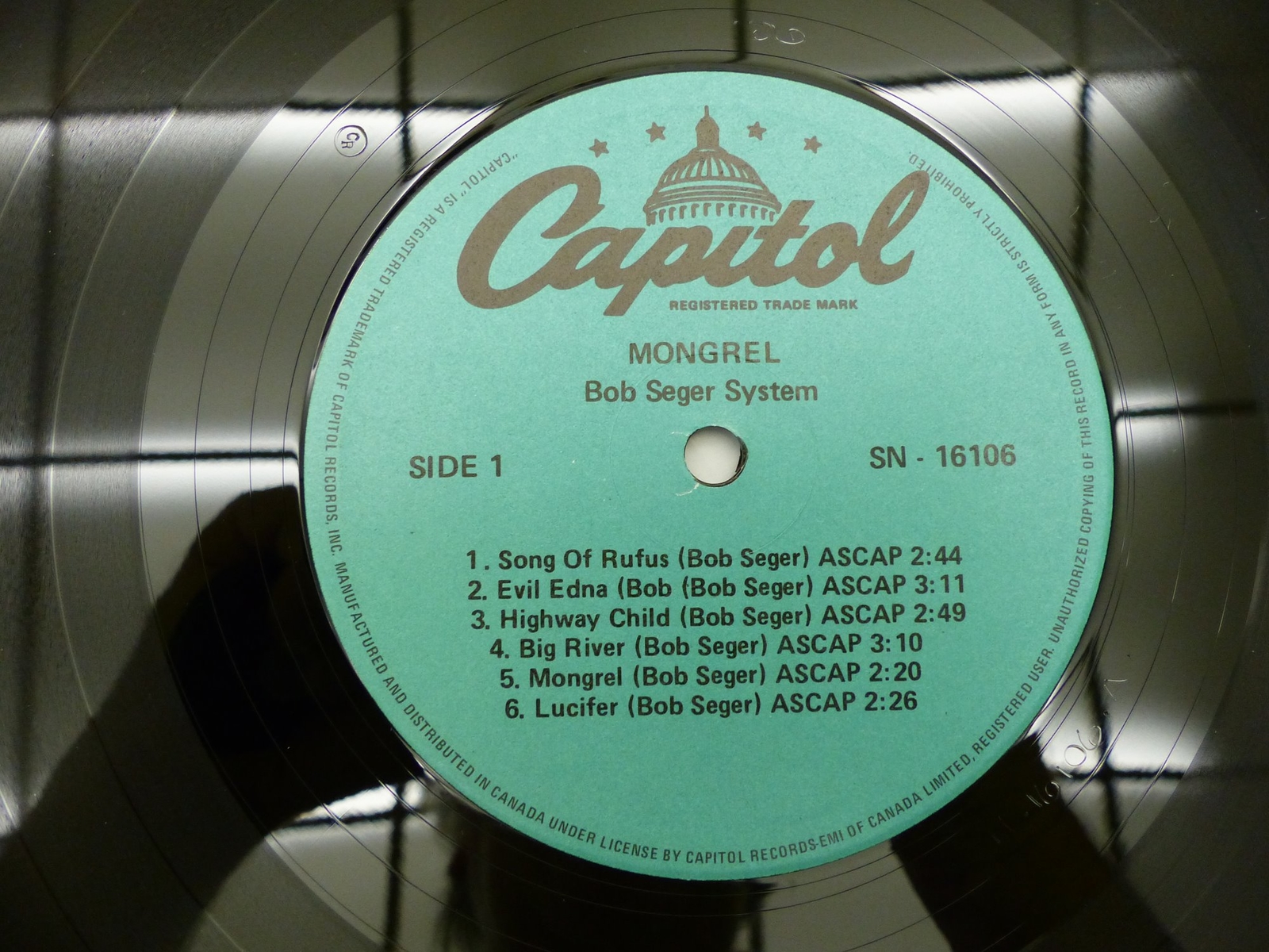 Bob Seger System mongrel - LP Record Vinyl Album 12" | eBay