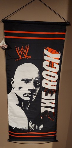 WWE THE ROCK WALL TAPESTRY SCROLL WALL HANGING 18x44 NWT BLOODLINE ...