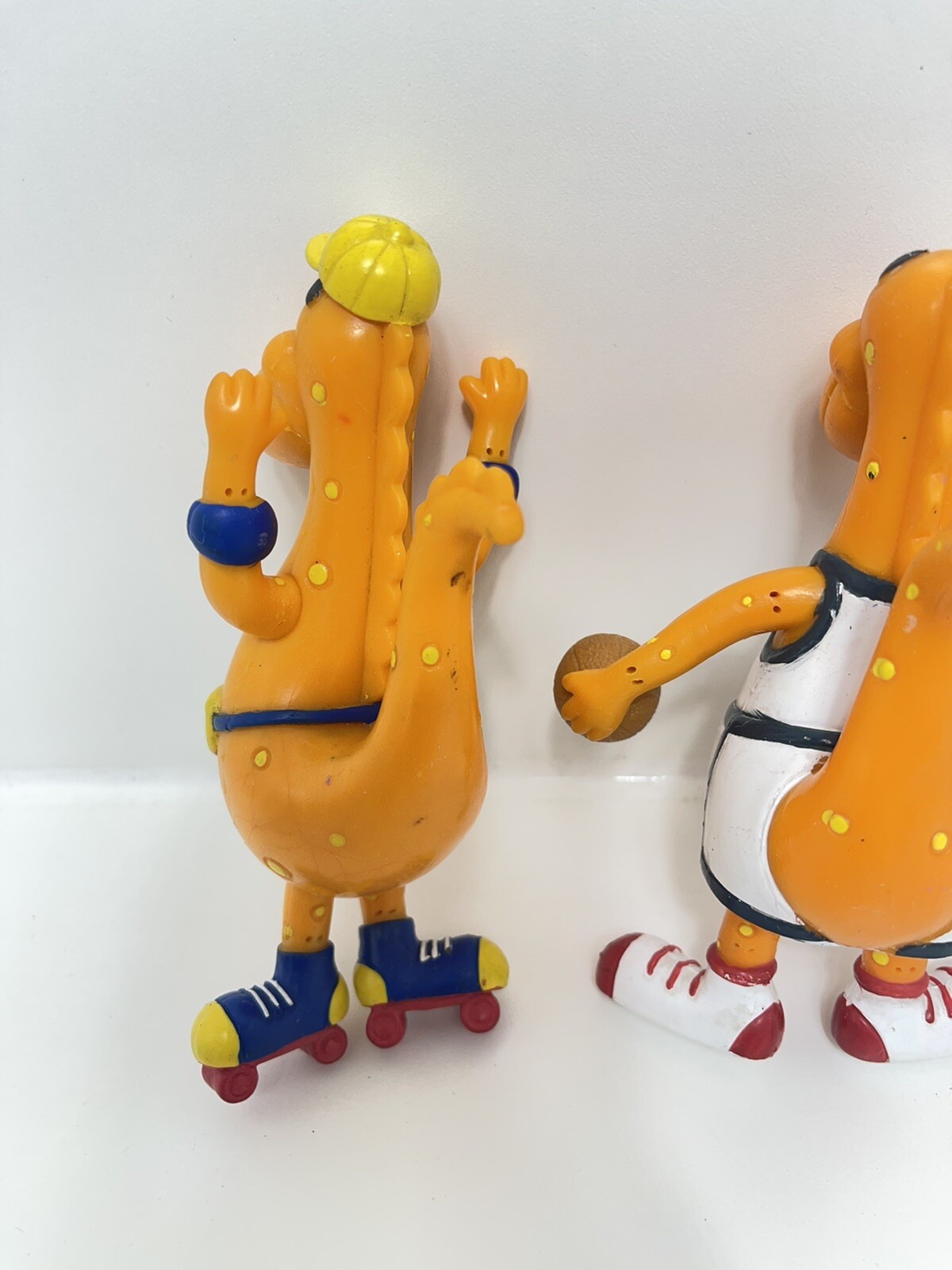 4 Vintage Kraft CHEESASAURUS REX Dinosaur Bendy Figure Lot Toy Mac N ...