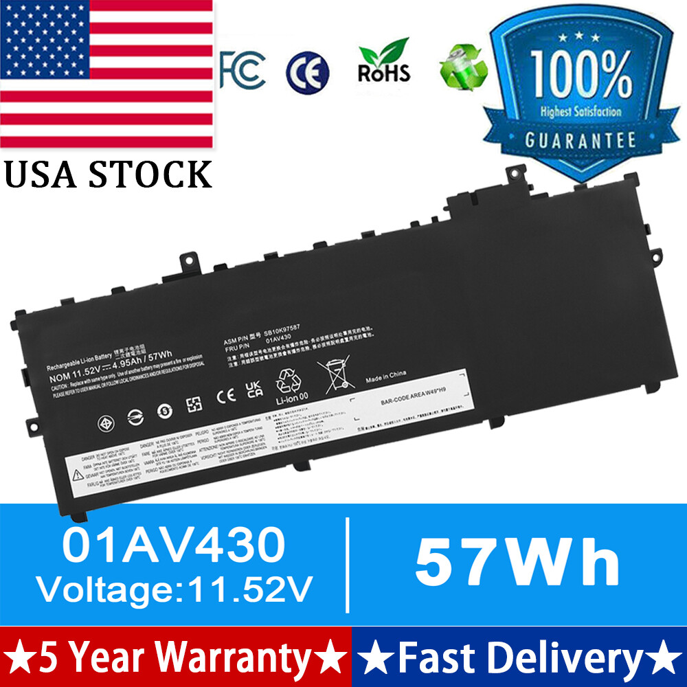 Lenovo Laptop Battery 01AV430 For ThinkPad X1 Carbon 5th Gen 2017 / 6th ...