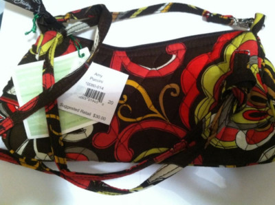 Vera Bradley Puccini Amy Purse Shoulder Bag Convertible Crossbody Brown ...