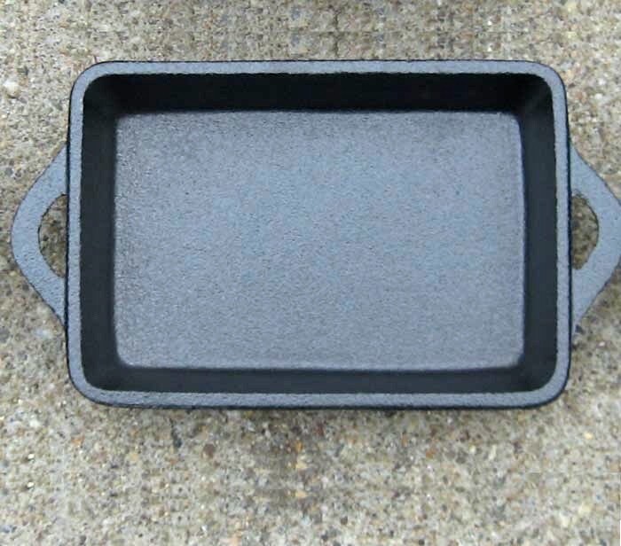 Rectangle Single Serve Cast Iron Dishes - Preseasoned Set of 6 Old ...