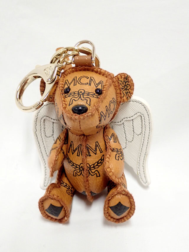 MCM Bag Charm Visetos Angel Bear Leather GP Brown W8.… - Gem
