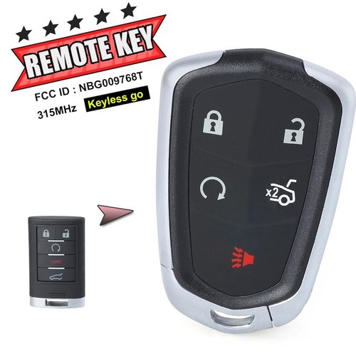 Replacement for Cadillac 2010-2015 SRX 2013-2014 ATS XTS Remote Key Fob ...