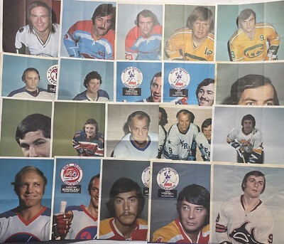 1973-74 O-Pee-Chee Vintage WHA Hockey Posters Set Break Up Howe ...