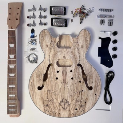 DIY Electric Guitar Kits TOM Maple Body with Spalted Maple Veneer ...