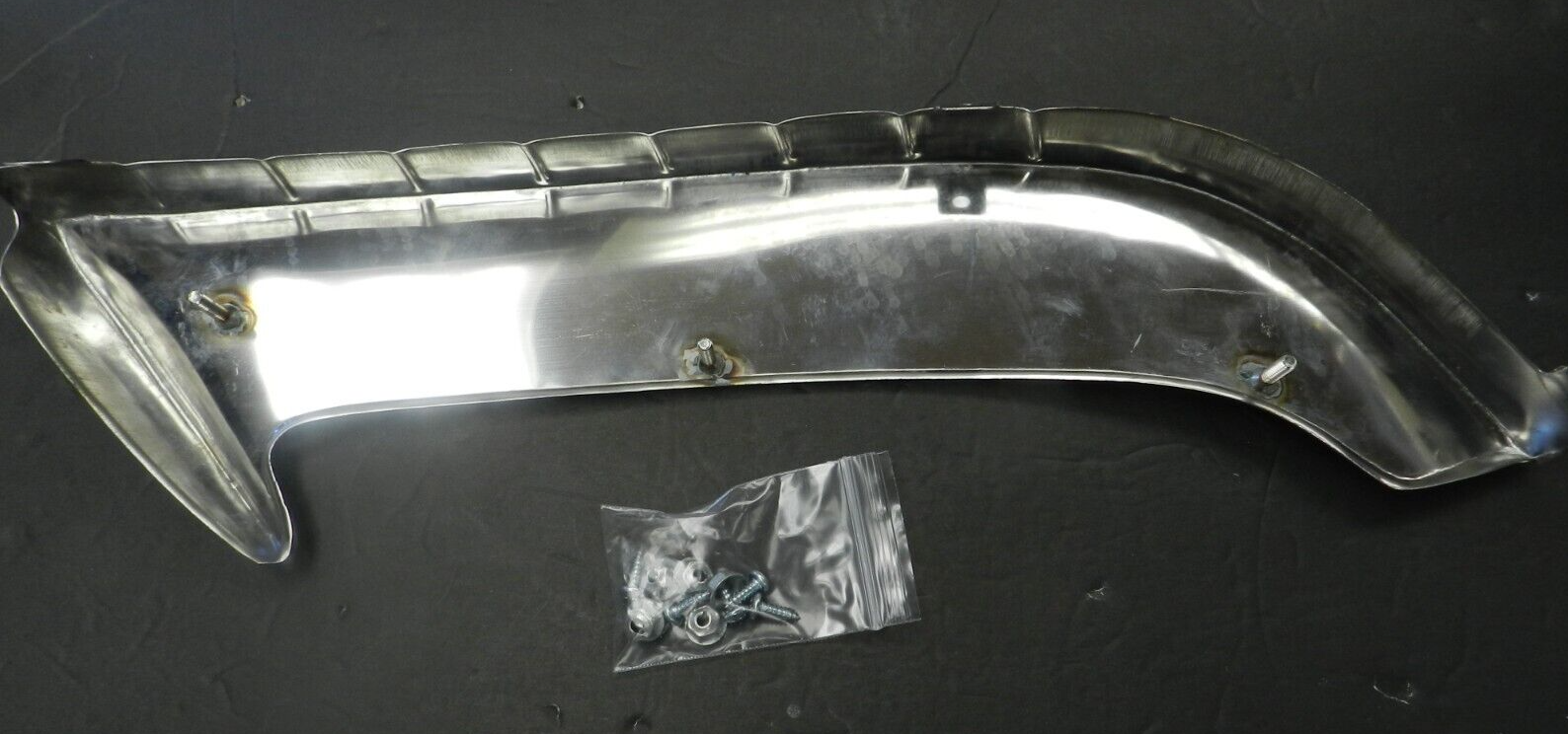 1955 55 Chevy Chevrolet Pair Stainless Front Fender Gravel Shields ...
