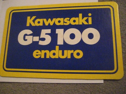 KAWASAKI G5 DEALER SALES DISPLAY CARD/SIGN | eBay