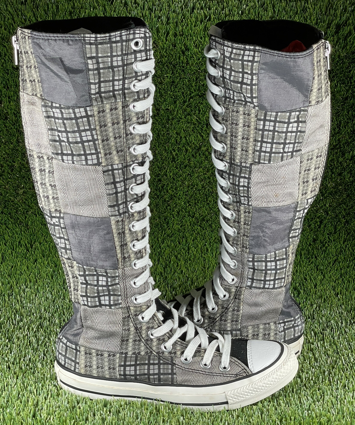 🔥Converse All Star Swatch Patchwork Knee High Sneakers Rear Zipper ...