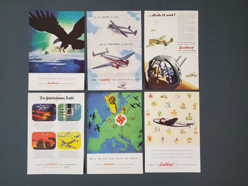 Lockheed Aircraft Corp WWII War Era Vintage Print Ads 1944__ | eBay