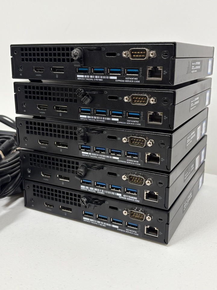 Lot of 5 Dell 7050 Micro PC i5-6500T 8GB Ram 128GB SSD Type C Windows ...