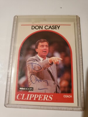 Don Casey autographed Basketball Card (Los Angeles Clippers) 1989 Hoops ...