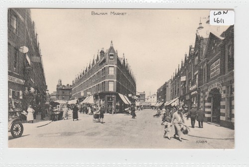 LONDON / BALHAM Balham Market area - Shops / people / Market Entrance ...