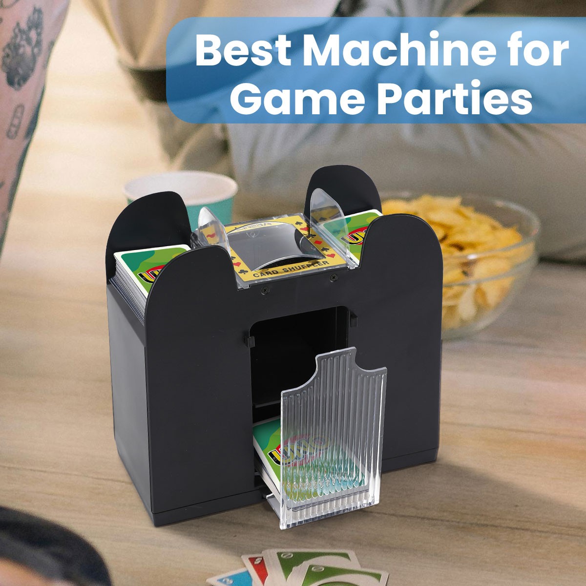 Automatic Card Shuffler 2-6 Decks USB/Battery Operated Card Dealer ...