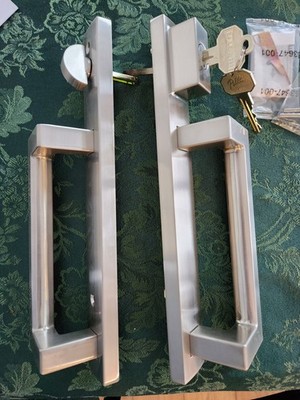 PELLA BALDWIN PLAZO SLIDING DOOR XO HANDLE SET IN SATIN NICKEL FINISH ...