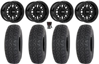 Metal FX Slayer Beadlock 15" Wheels Black 33" Chicane LT Tires Ranger ...