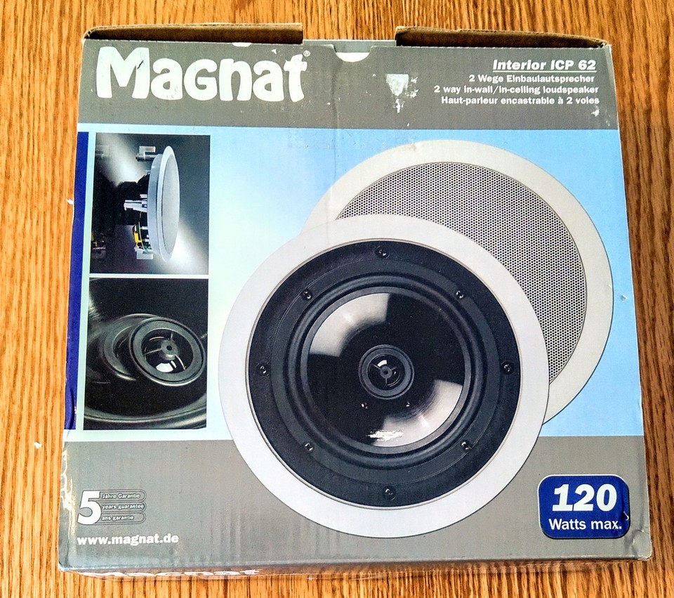 Magnat® Interior ICP 62 120W 2-Way In-Wall/In-Ceiling Speaker 233mm (9. ...