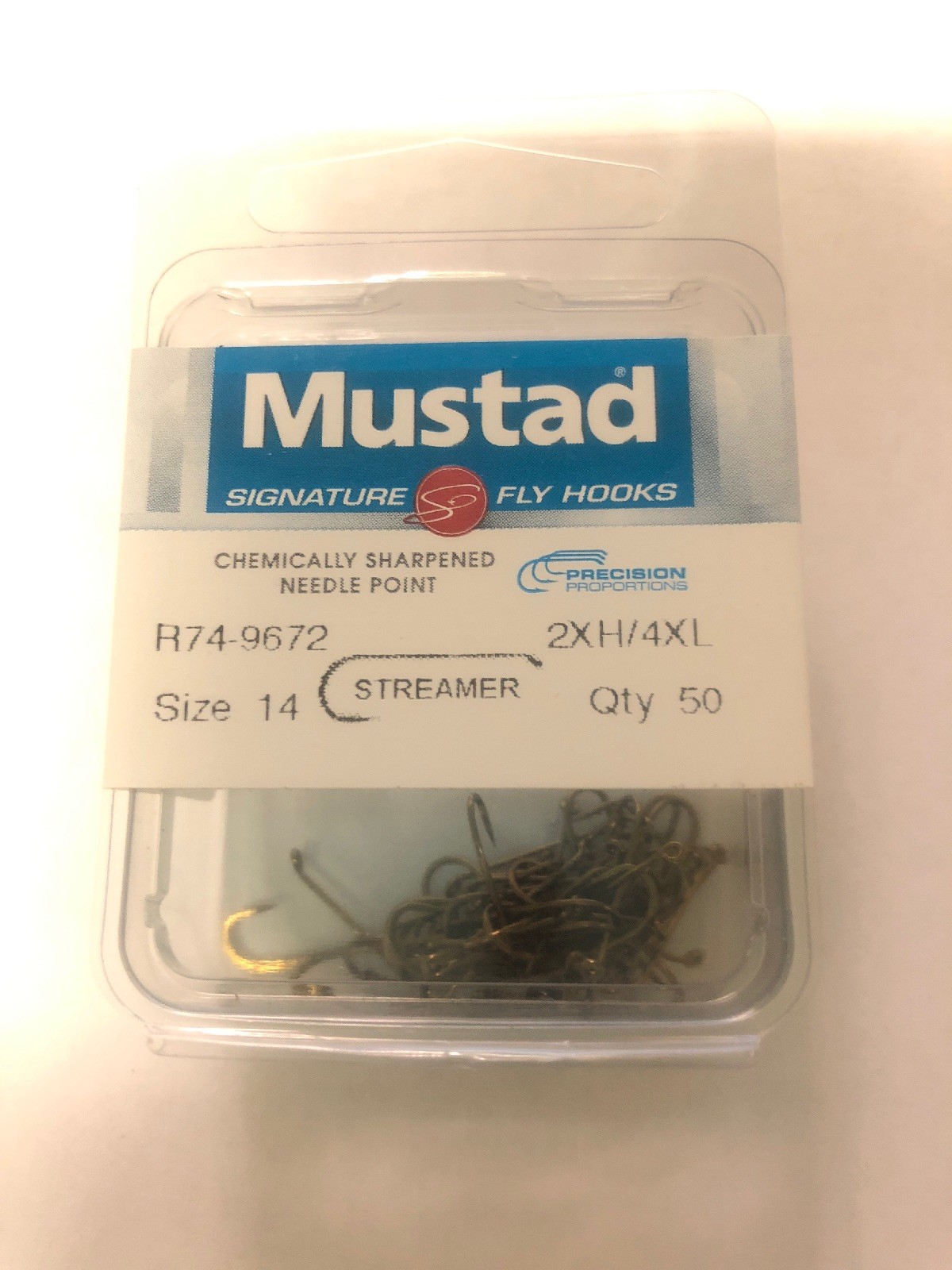Mustad Streamer Signature Fly Hooks- Bronze, Size 14, 50 Hooks (R74 ...