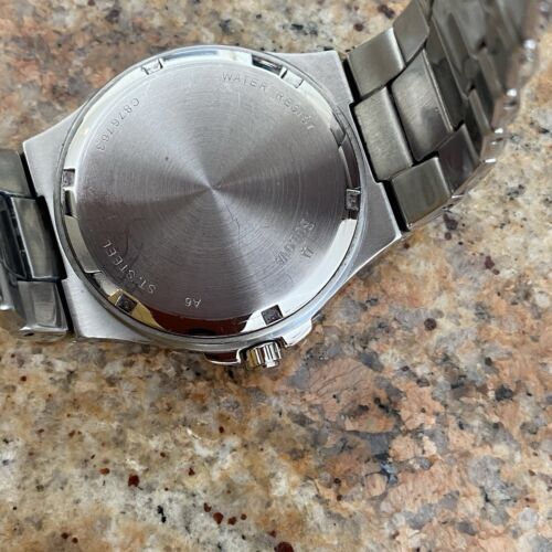 Bulova Marine Star Men's Watch 96D14 Date 10 Diamonds Black Dial With ...