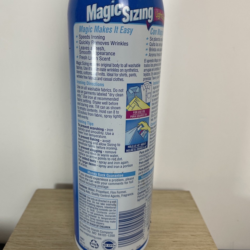 Magic Sizing Light Body Clothes Fabric Finish 20 oz Can Faultless ...