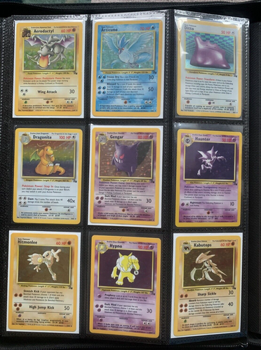 Pokemon TCG Complete Fossil Master Set 100% 62/62 Vintage conditions ...