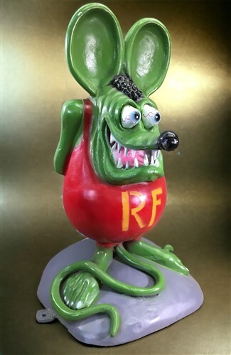 3' Rat Fink Statue, Ed Big Daddy Roth Kustom Kulture Rat Rod Street Rod ...