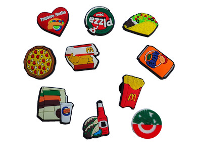 #189 10 pcs Junk Fast food Maccas shoe charm for Croc and Jibbitz ...