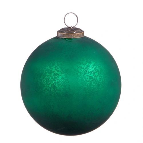 Raz Imports 5" ANTIQUED DARK GREEN BALL ORNAMENT | eBay