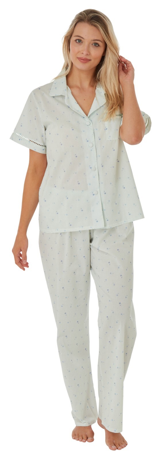 LADIES SHORT SLEEVED PYJAMAS 12 TO 32 LONG LEG | eBay UK