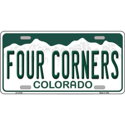 Four Corners Colorado Novelty Metal License Plate Tag LP-12144 | eBay