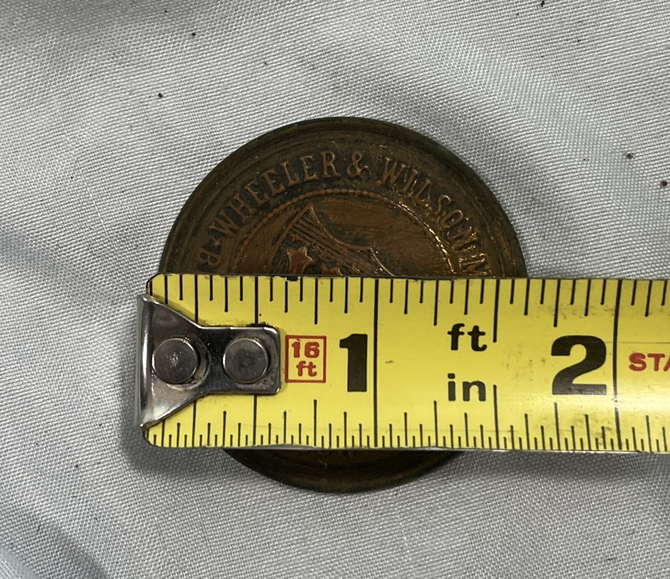 Wheeler & Wilson Sewing Machine - Model D-9 - Brass Badge - Emblem ...