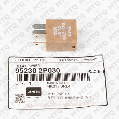 95230-2P030 Genuine Accessory Power Relay compatible with Hyundai Kia ...