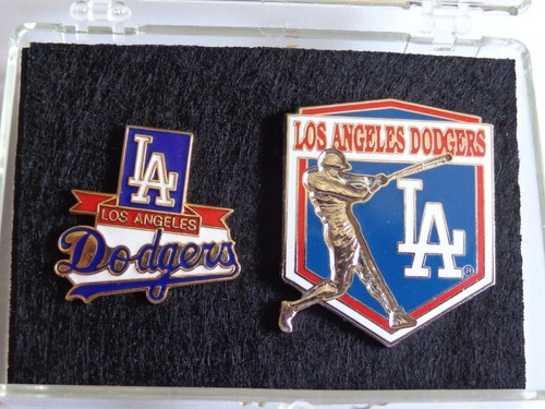 Vintage MLB Los Angeles Dodgers Pins 2 pc. Lot With Free Case NEW RARE ...