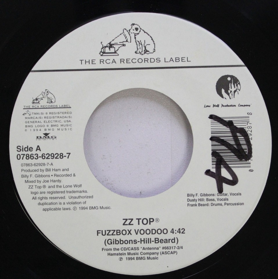 Rock Color Vinyl 45 Zz Top - Girl In A T-Shirt / Fuzzbox Voodoo On The ...