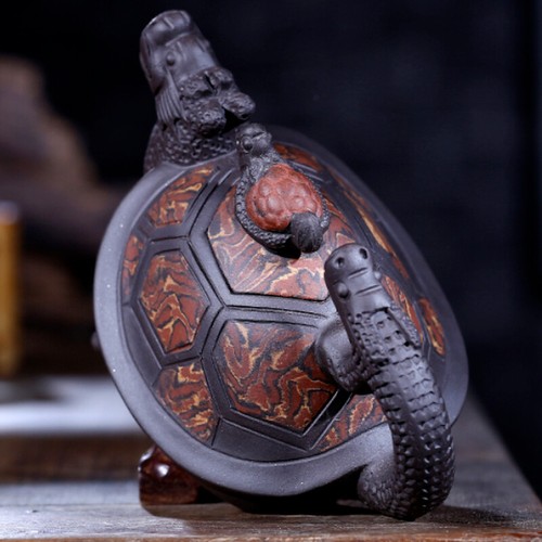 Chinese 240ml Yixing Purple Clay Teapot Handmade Dragon Turtle Tea Pot ...